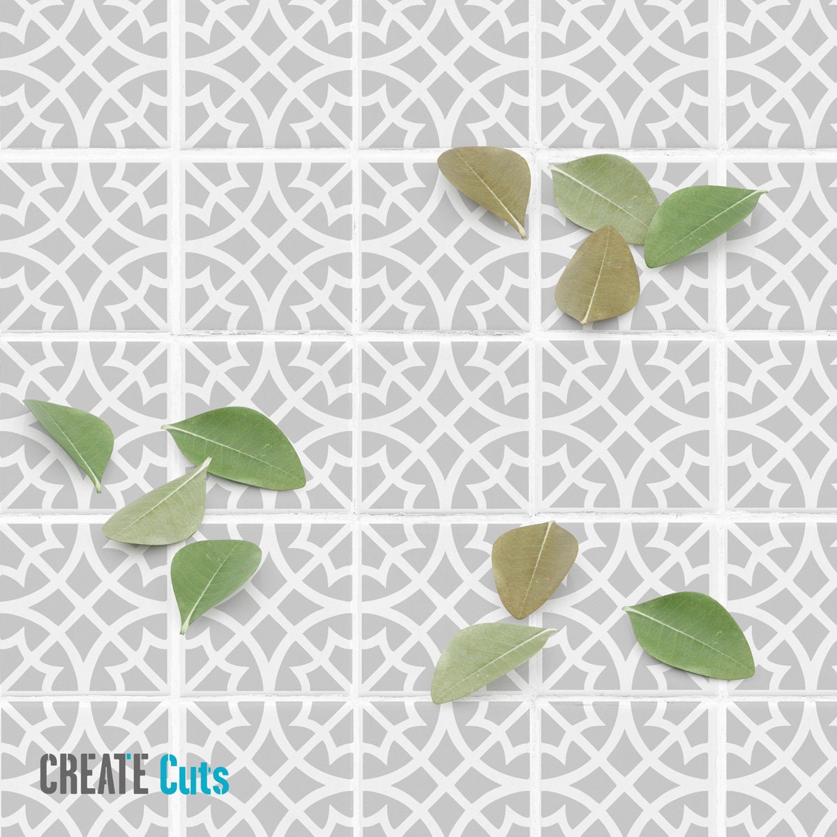Azrou Tile STENCIL / Wall, Floor Repeat Pattern / Interior Decor ...