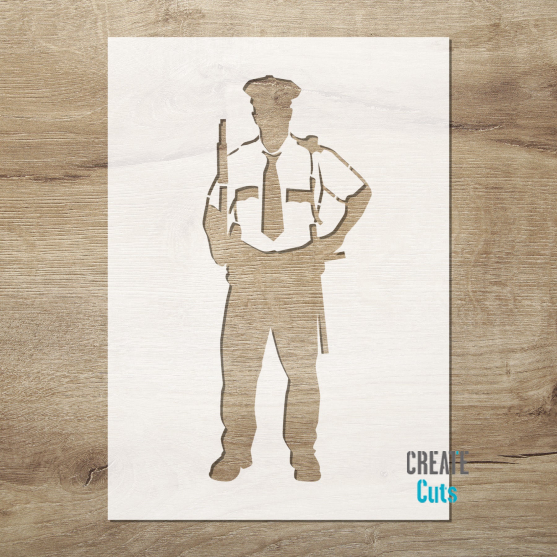 Policeman STENCIL Wall Decor / Uniform Template / People Silhouette Art ...