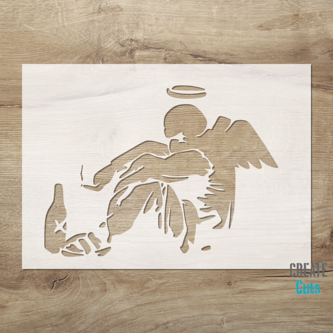 Banksy Fallen Angel Reusable STENCIL for Home Decoration / Wall ...