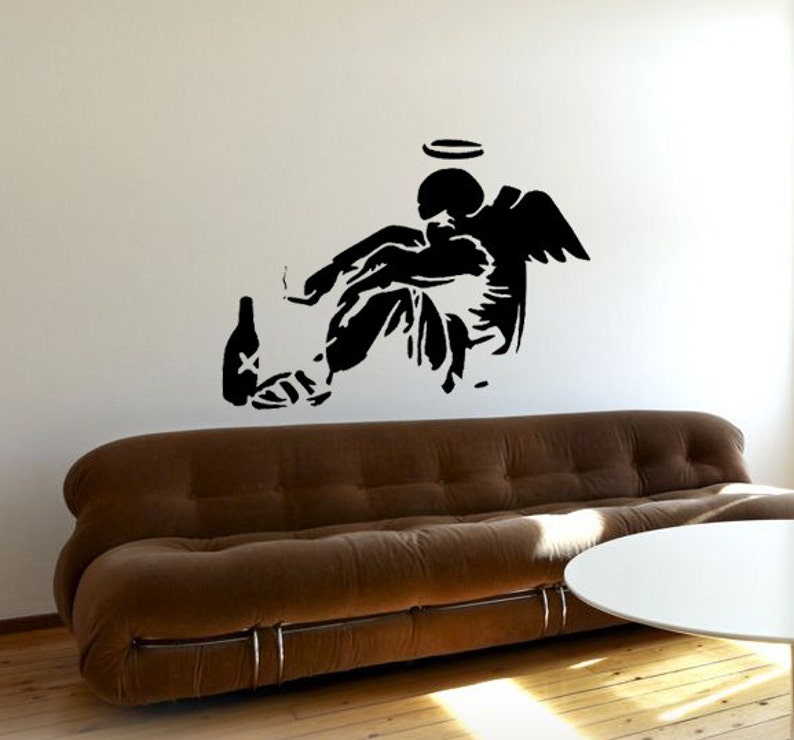 Banksy Fallen Angel Reusable STENCIL for Home Decoration / Wall ...