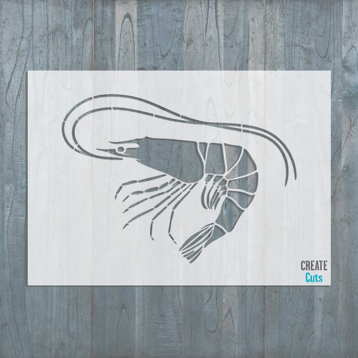 Shrimp STENCIL for Home Wall Interior Decor / Airbrushing / - Etsy