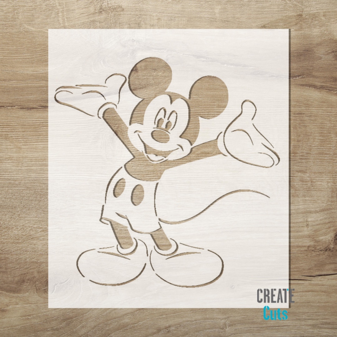 Disney Mickey Mouse Reusable STENCIL for Kids Room Wall Interior Decor ...