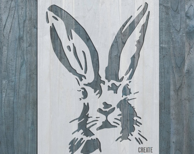 Hare Reusable STENCIL for Home Wall Interior Decor / Not a Decal ...