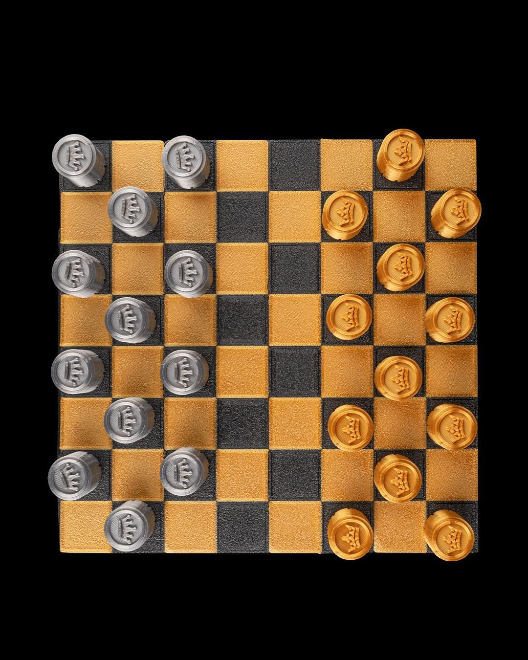 3D Printed Checkers Set | Foldable Geometric Board Game - Etsy