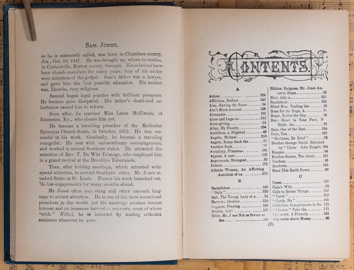 Sam Jones' Anecdotes. 1895 - Etsy