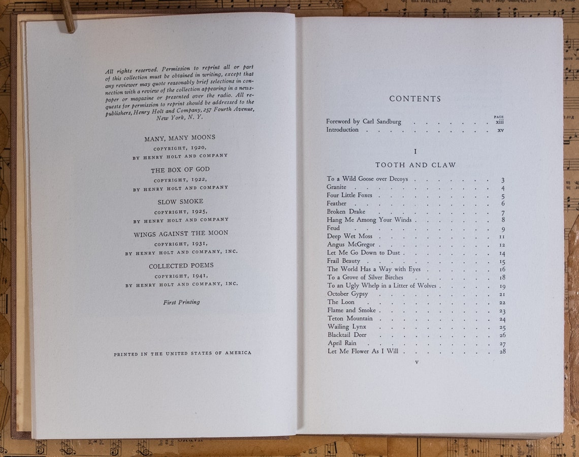 The Collected Poems of Lew Sarett. First Printing - Etsy