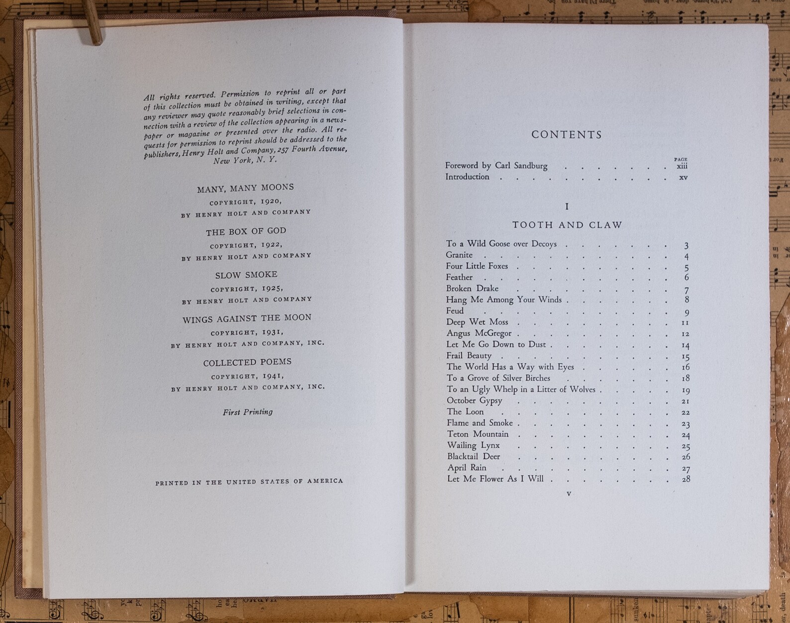The Collected Poems of Lew Sarett. First Printing - Etsy