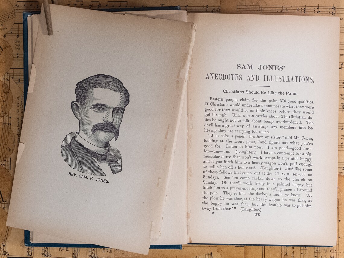Sam Jones' Anecdotes. 1895 - Etsy