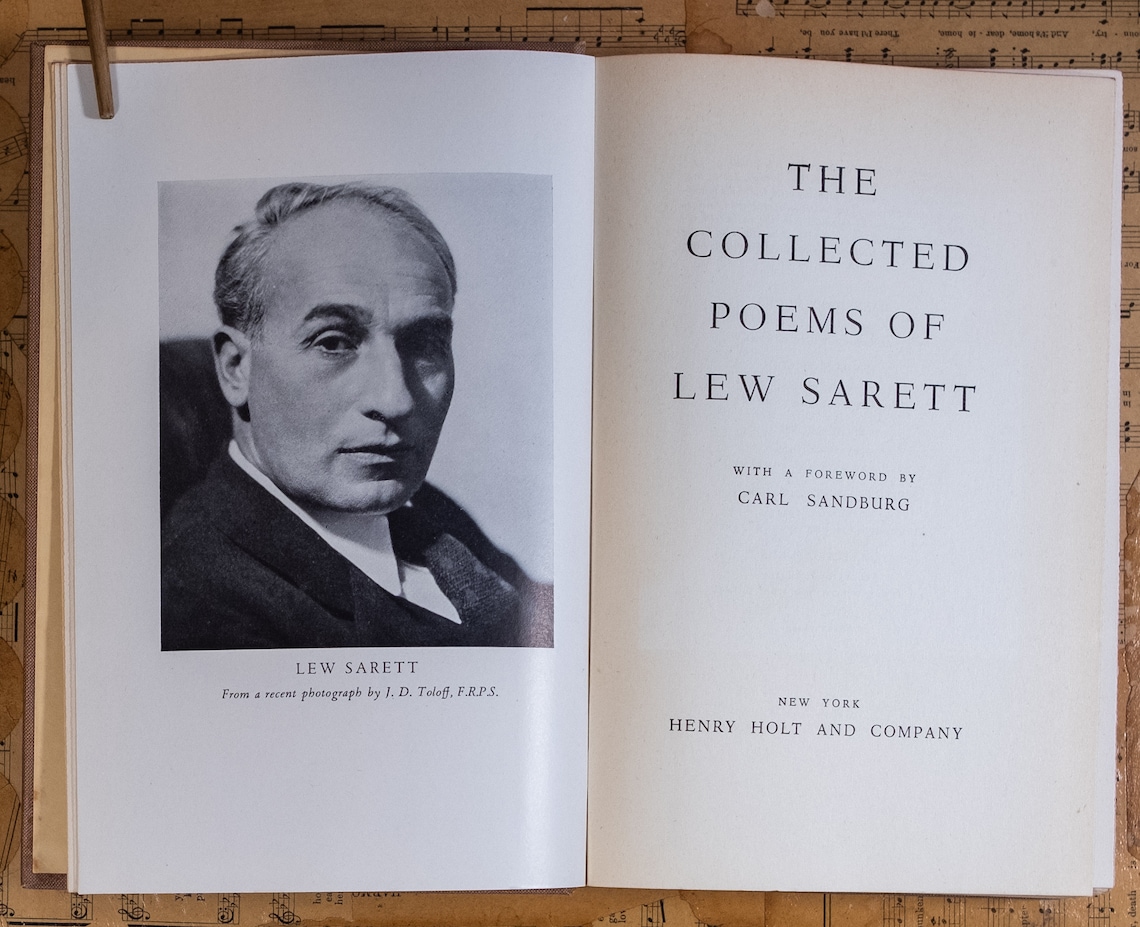 The Collected Poems of Lew Sarett. First Printing - Etsy