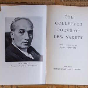 The Collected Poems of Lew Sarett. First Printing - Etsy