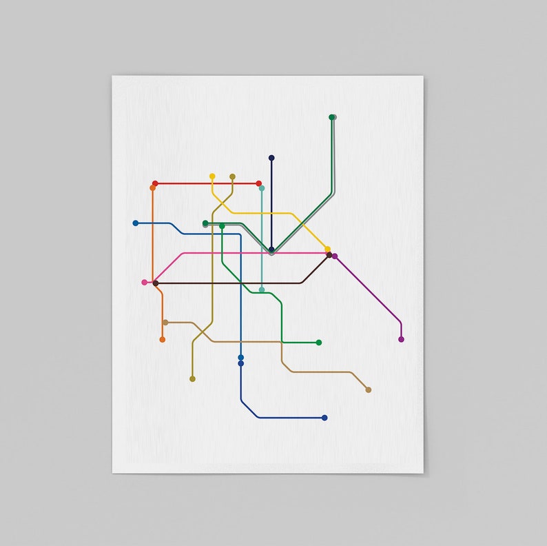 Mexico City Metro Map Thiscitymaps - Etsy