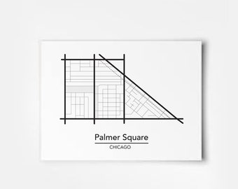 Noble Square Chicago Neighborhood Map Thiscitymaps - Etsy