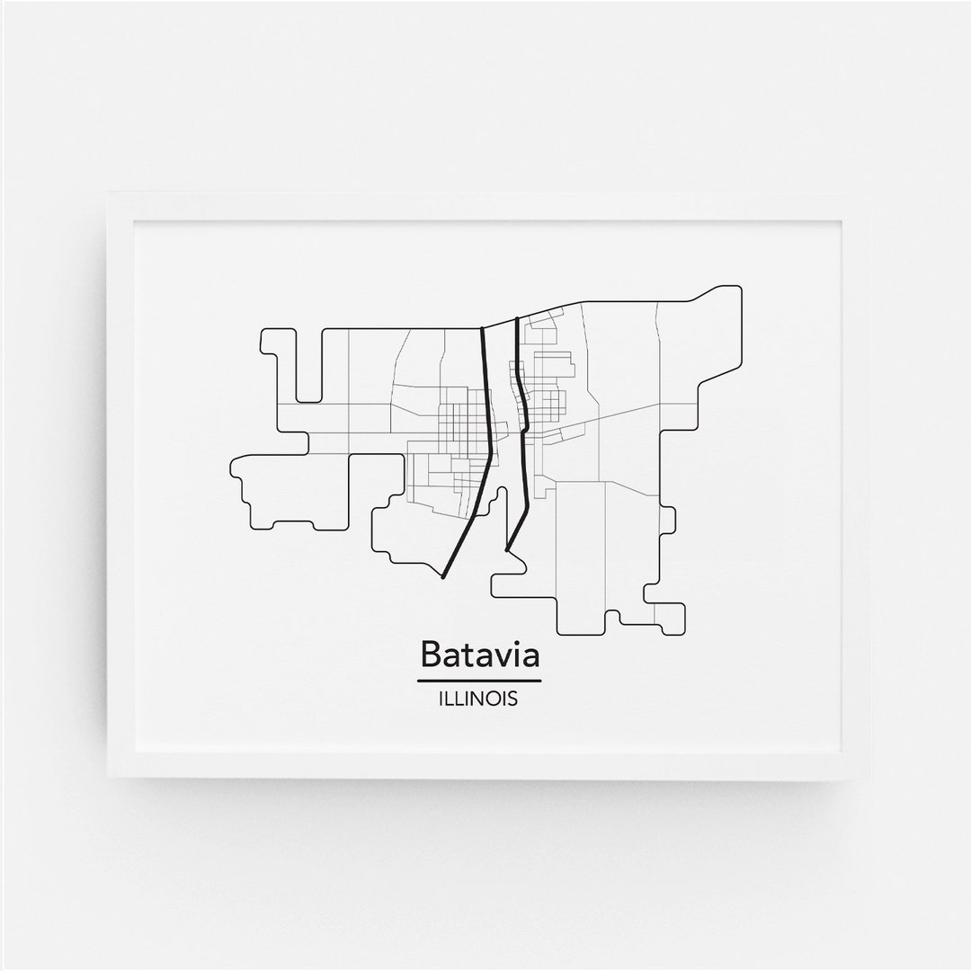 Batavia Illinois City Map Thiscitymaps - Etsy