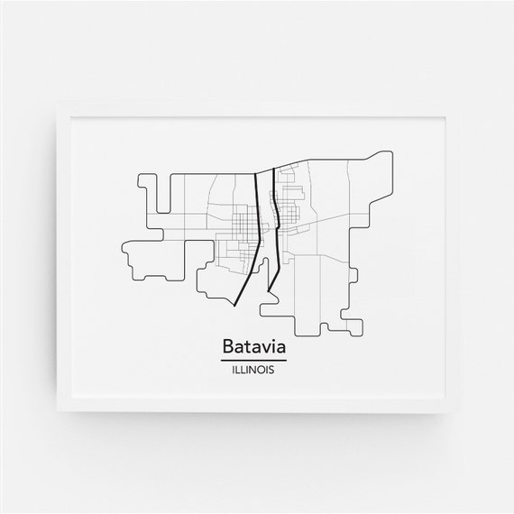 Batavia Illinois City Map Thiscitymaps | Etsy
