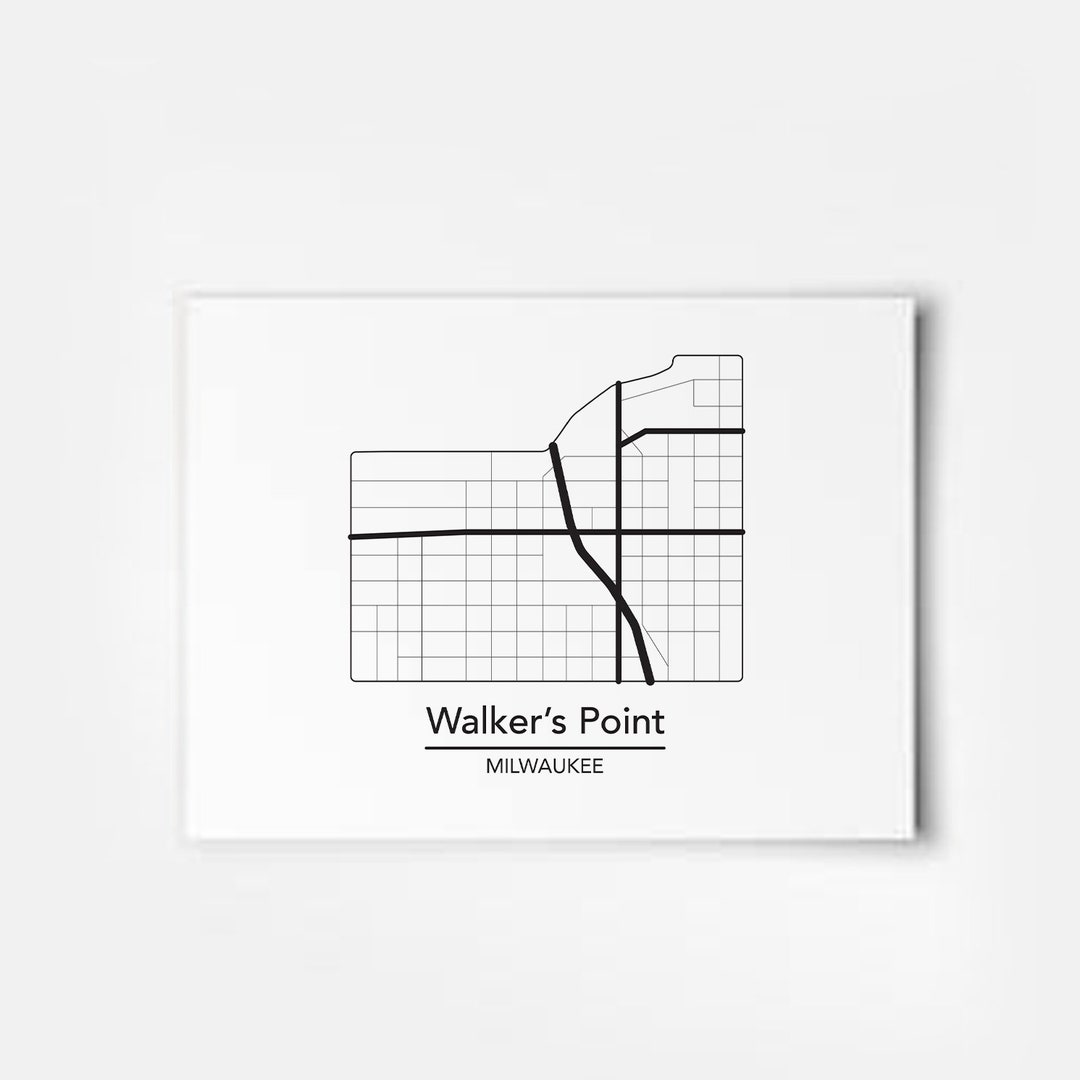 Walker's Point Milwaukee Neighborhood Map Thiscitymaps - Etsy