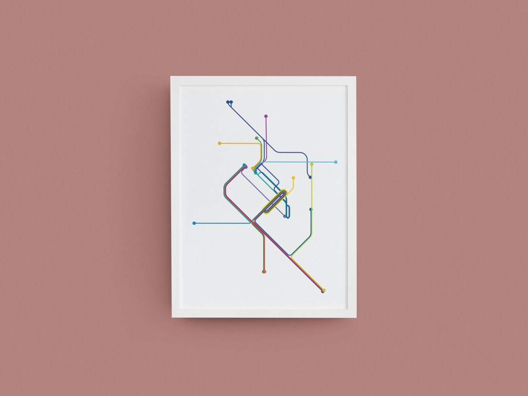 Denver Rail Transit Map Thiscitymaps - Etsy