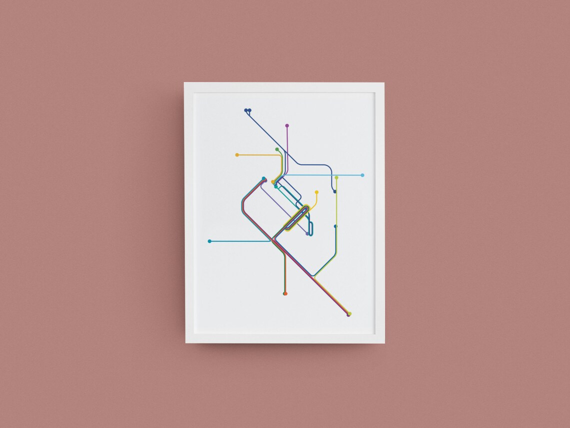 Denver Rail Transit Map Thiscitymaps - Etsy