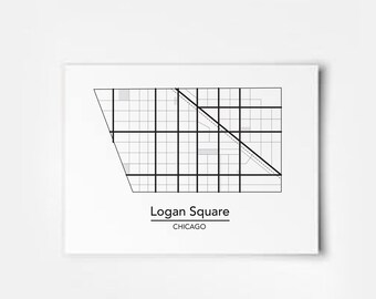 Noble Square Chicago Neighborhood Map Thiscitymaps | Etsy