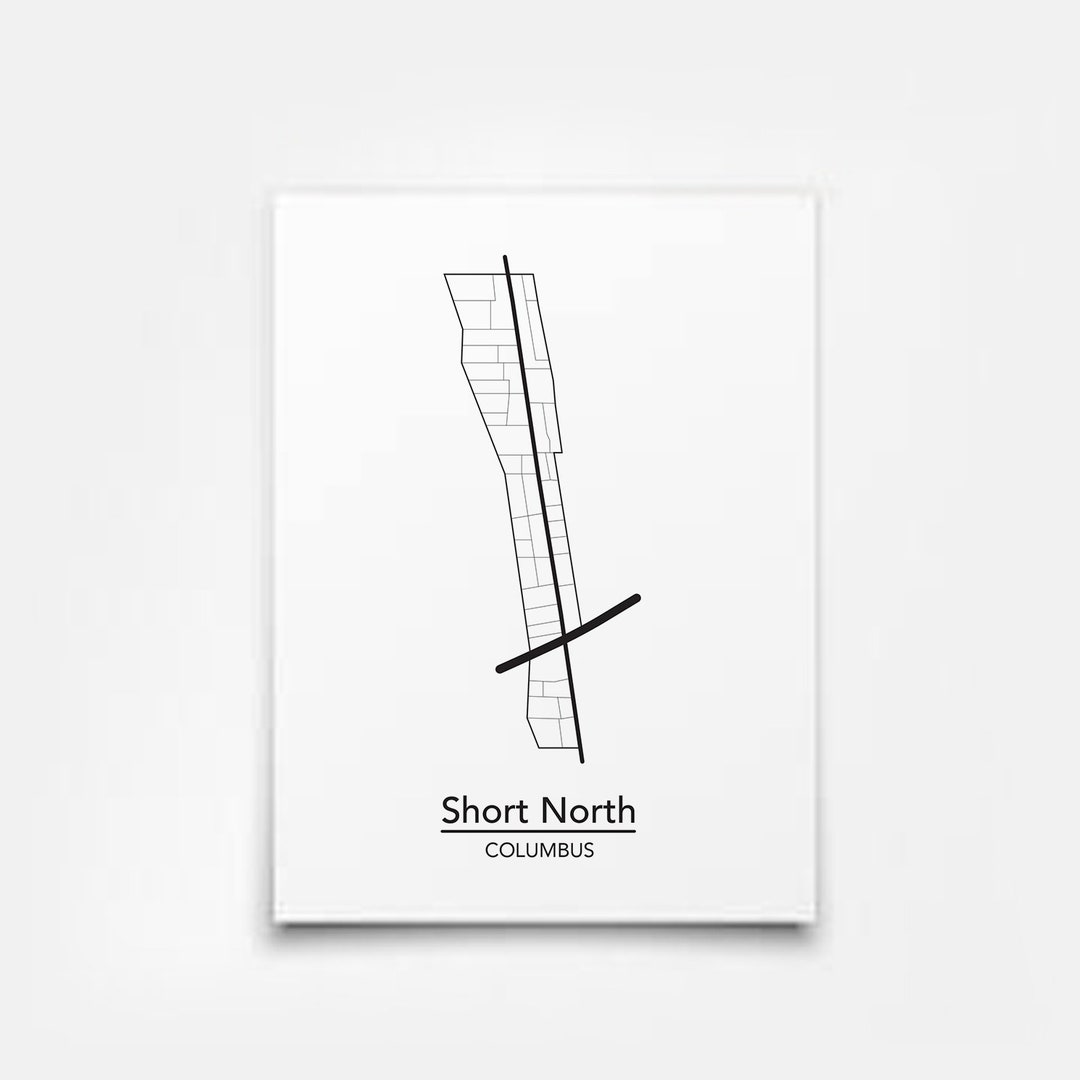 Short North Arts District Columbus Neighborhood Map Thiscitymaps - Etsy