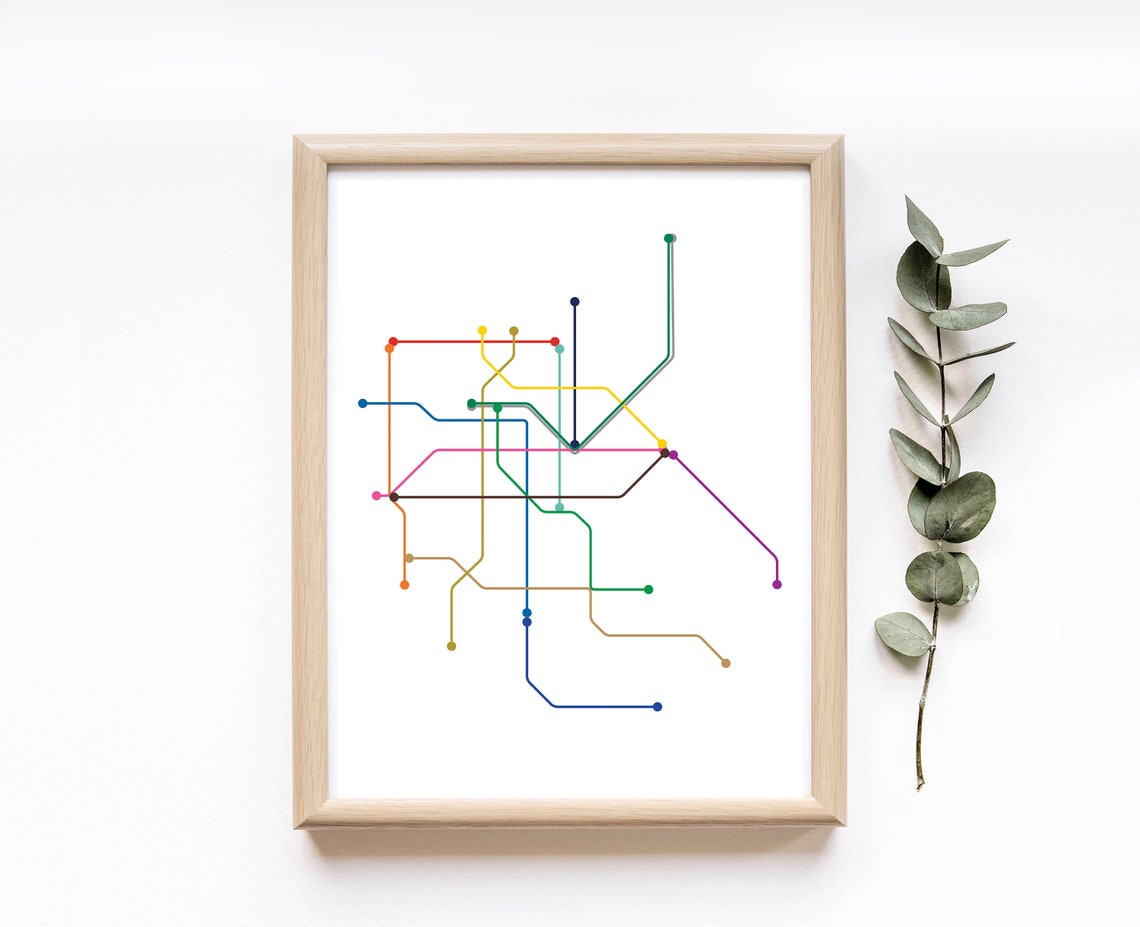 Mexico City Metro Map Thiscitymaps - Etsy
