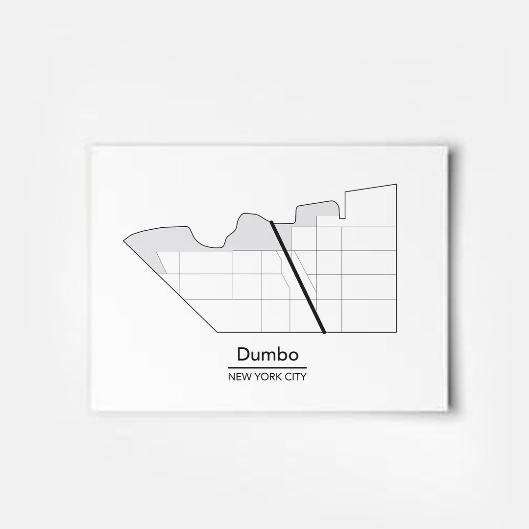 Dumbo New York City Neighborhood Map Thiscitymaps - Etsy