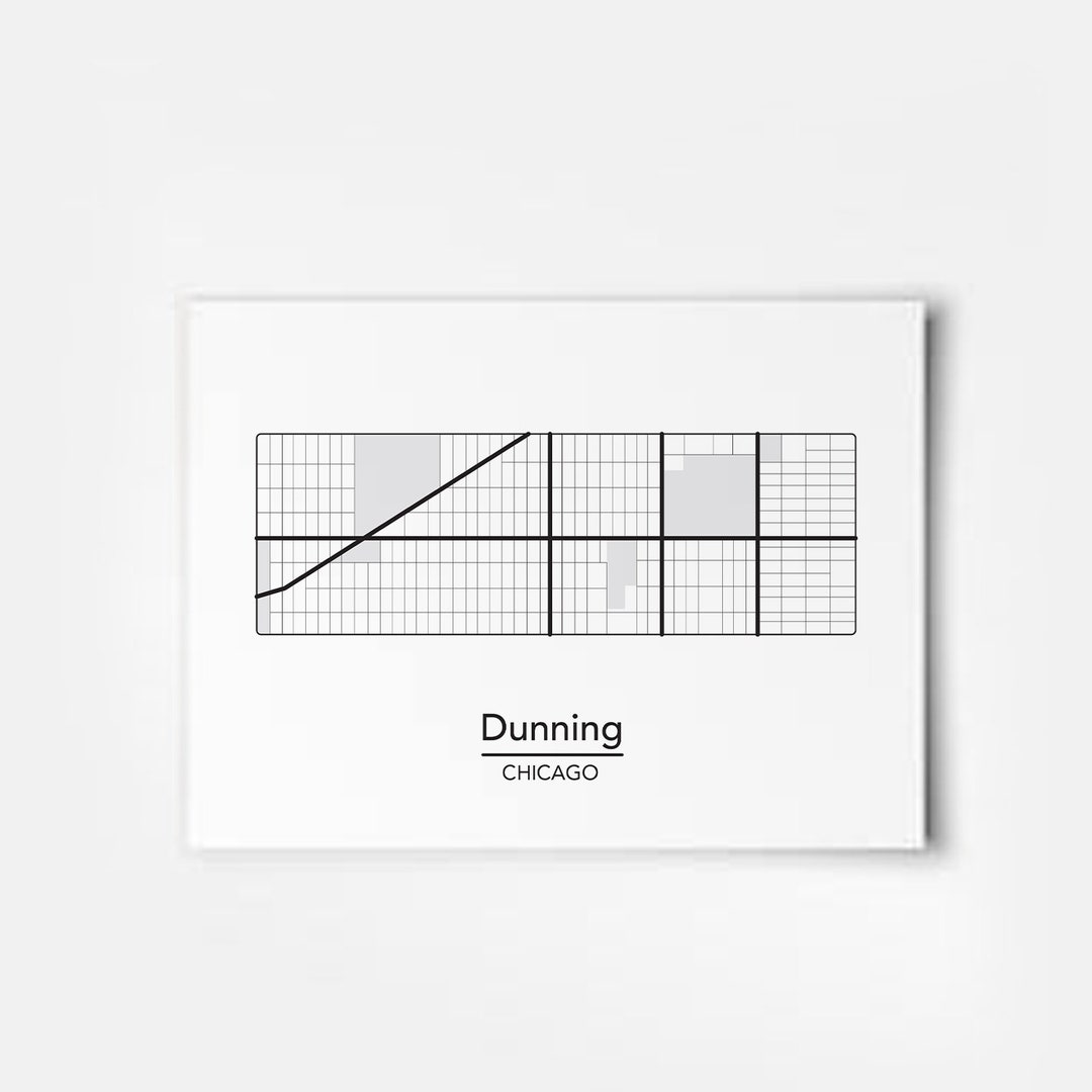Dunning Chicago Neighborhood Map Thiscitymaps - Etsy