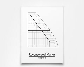 Lakeview Chicago Neighborhood Map Thiscitymaps - Etsy