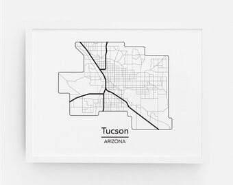 Tucson Grid Map - Etsy