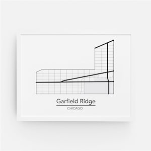 Garfield Ridge Chicago Neighborhood Map Thiscitymaps - Etsy
