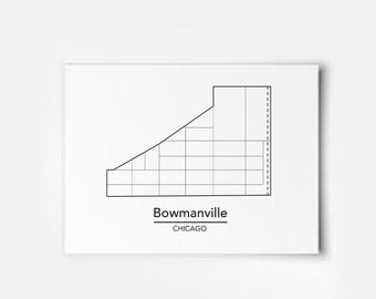 Noble Square Chicago Neighborhood Map Thiscitymaps | Etsy