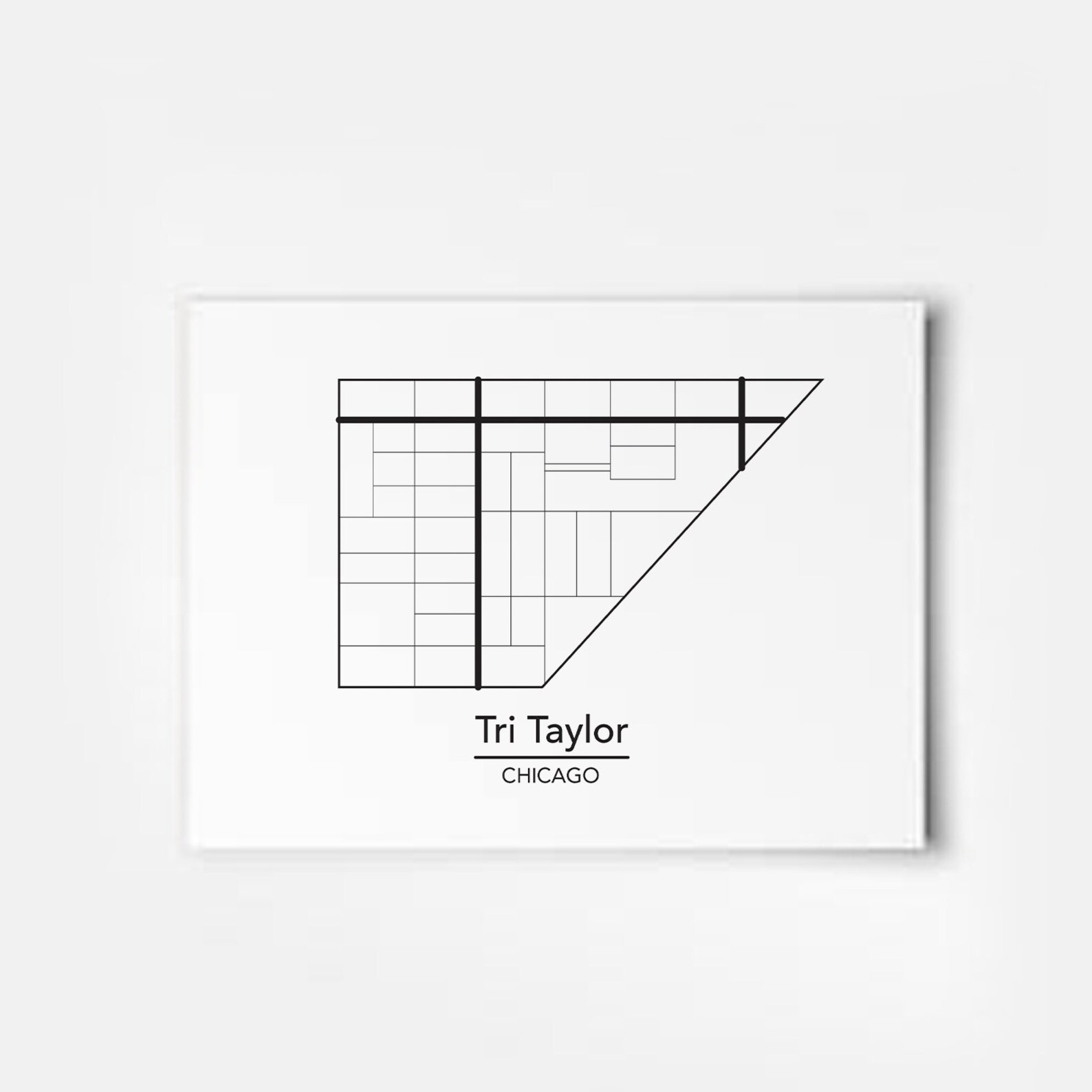 Tri Taylor Chicago Neighborhood Map Thiscitymaps - Etsy