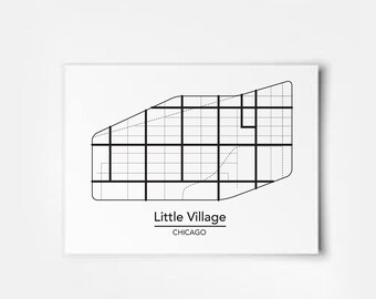 Chicago Neighborhood Map Digital - Etsy
