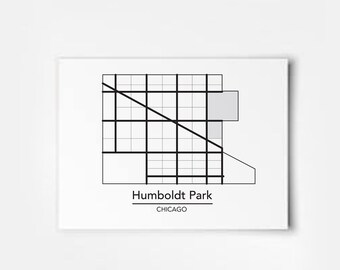 Noble Square Chicago Neighborhood Map Thiscitymaps - Etsy