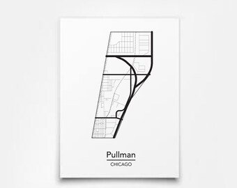 Pullman Chicago Map - Etsy