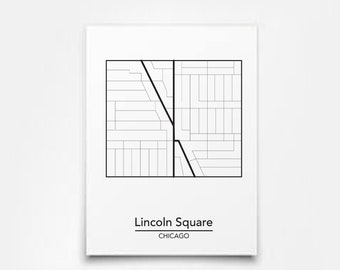 Noble Square Chicago Neighborhood Map Thiscitymaps | Etsy
