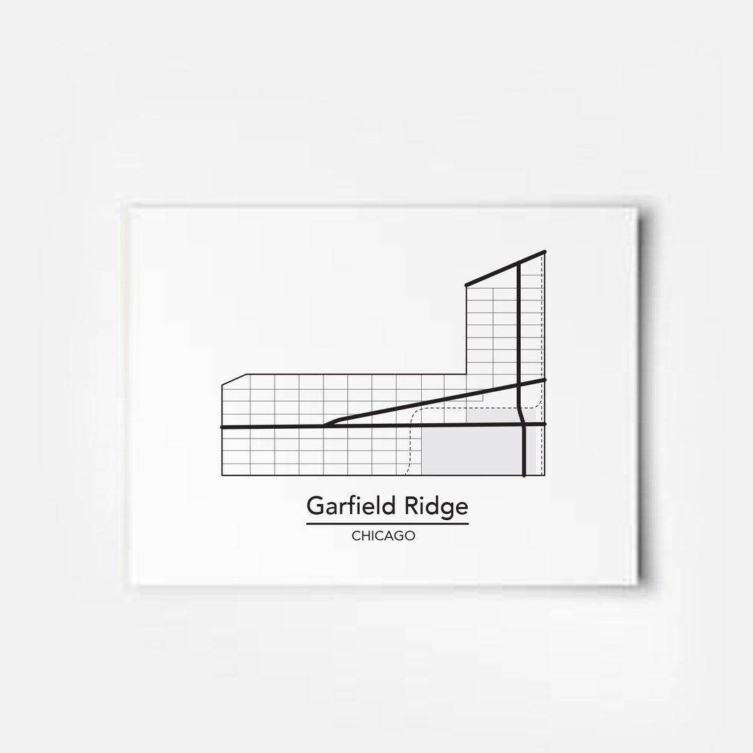 Garfield Ridge - Chicago Neighborhood Map - Thiscitymaps - Etsy