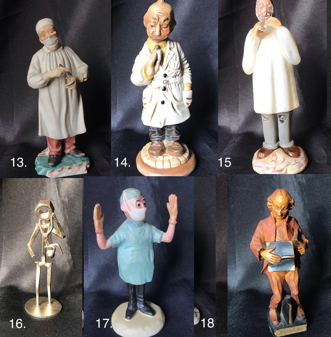 Doctor Figurines 1970s Assorted OBGYN GP Ceramic Wood | Etsy