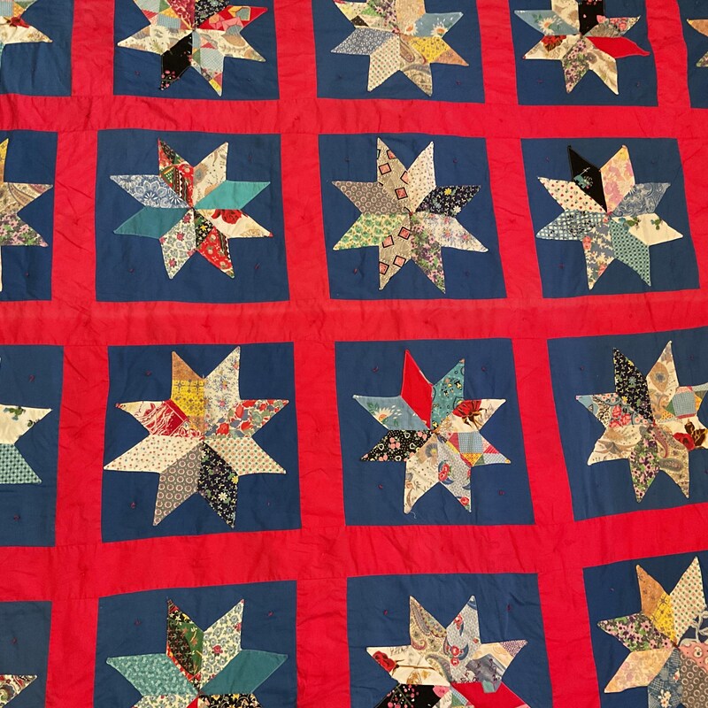 Blue Star Quilt - Etsy