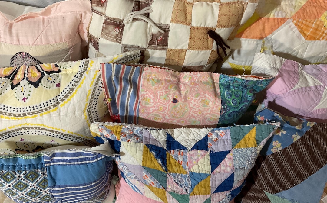 Quilt Pillows Small Soft Warm Colors Square or Rectangle Pillow 8 to 13 ...