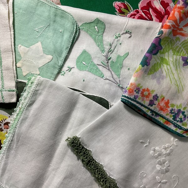 Green Handkerchief - Etsy