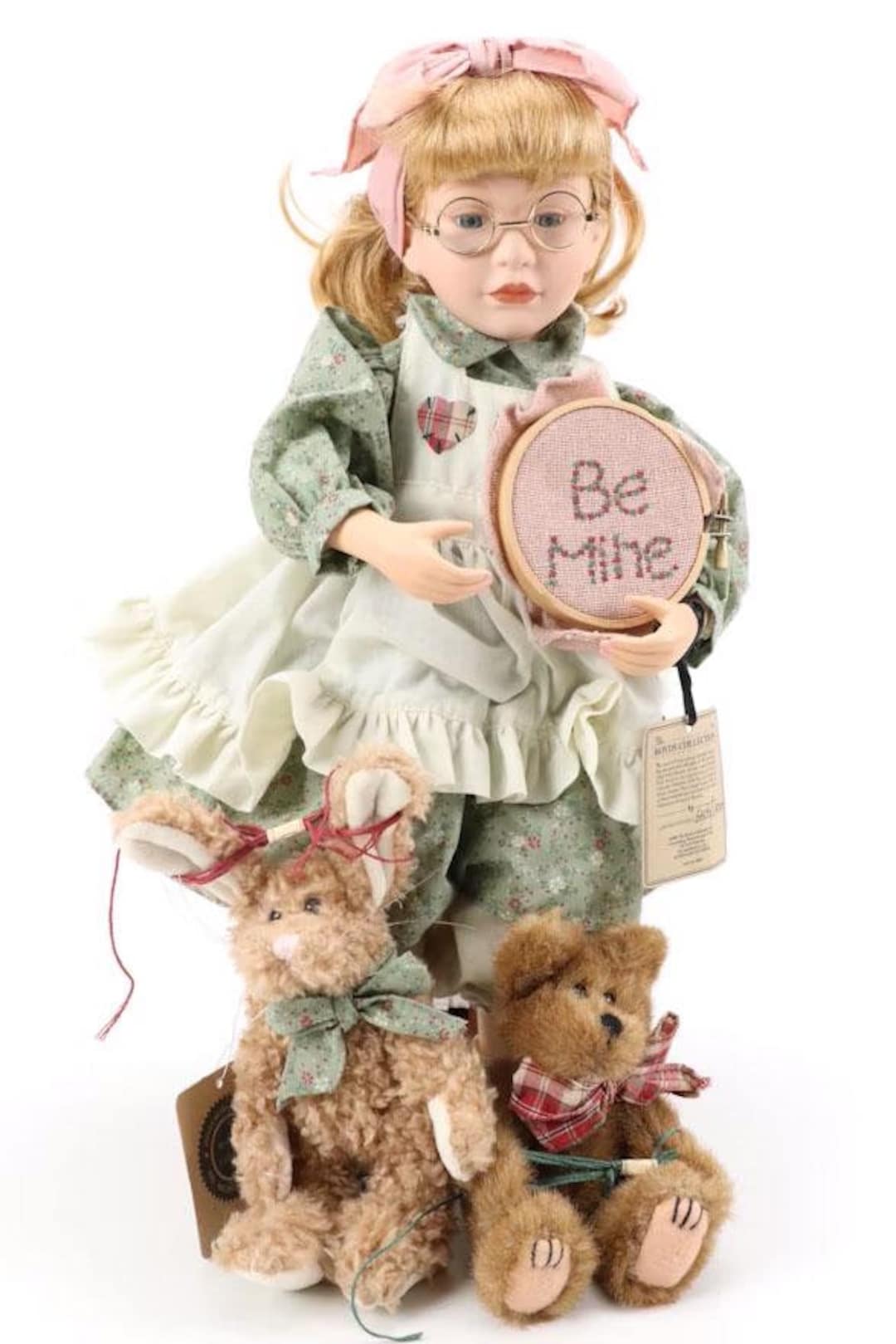 Boyds Bears Alyssa Porcelain Doll With Caroline & Carla Bears - Etsy