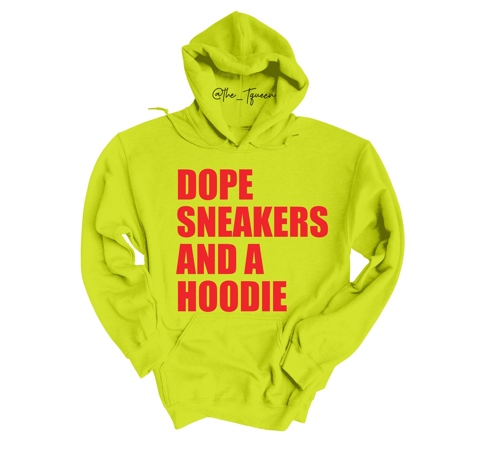 Neon Yellow Hoodie, Dope Sneakers and A Hoodie, Sneakerhead Hoodie ...
