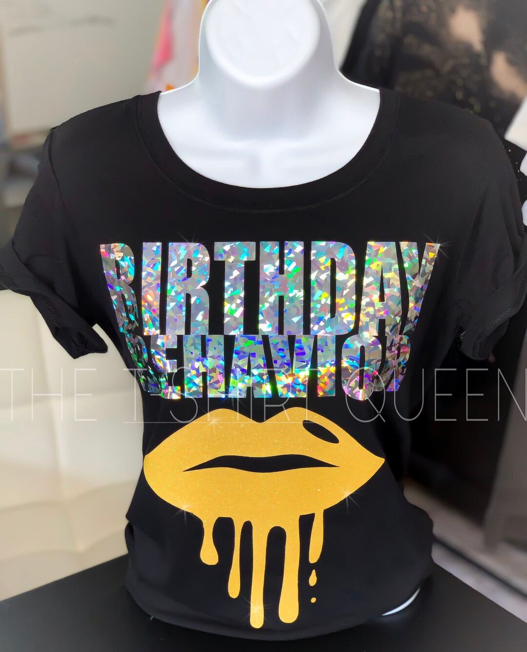Birthday Shirt, Birthday Behavior Shirt, Holographic Birthday Shirt ...