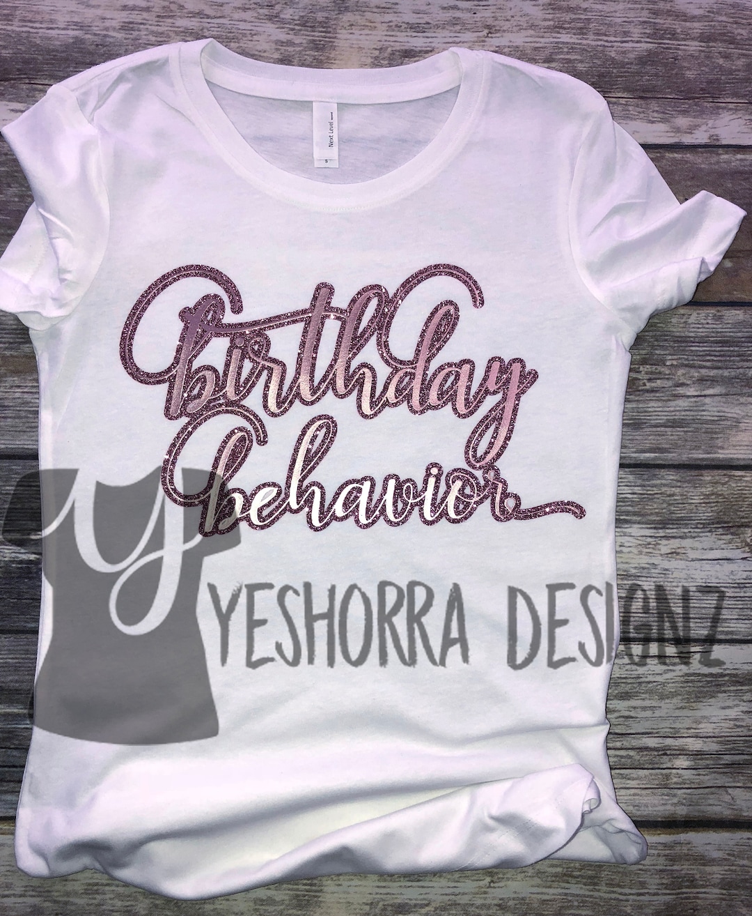Rose Gold Birthday Behavior Shirt, Birthday Shirt for Women, Birthday ...