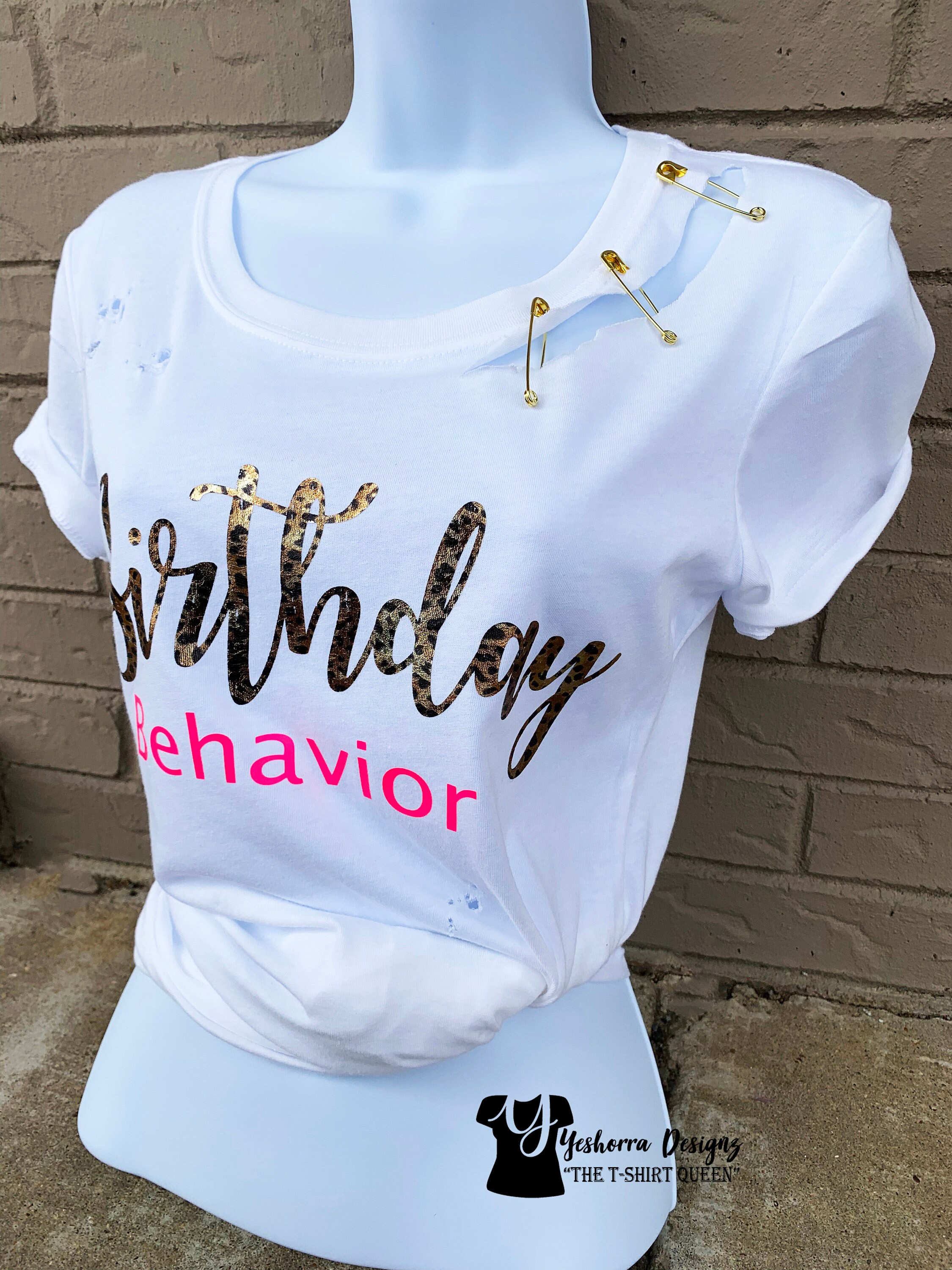 Birthday Shirts for Women, Birthday Behavior Shirt, Distressed Birthday ...