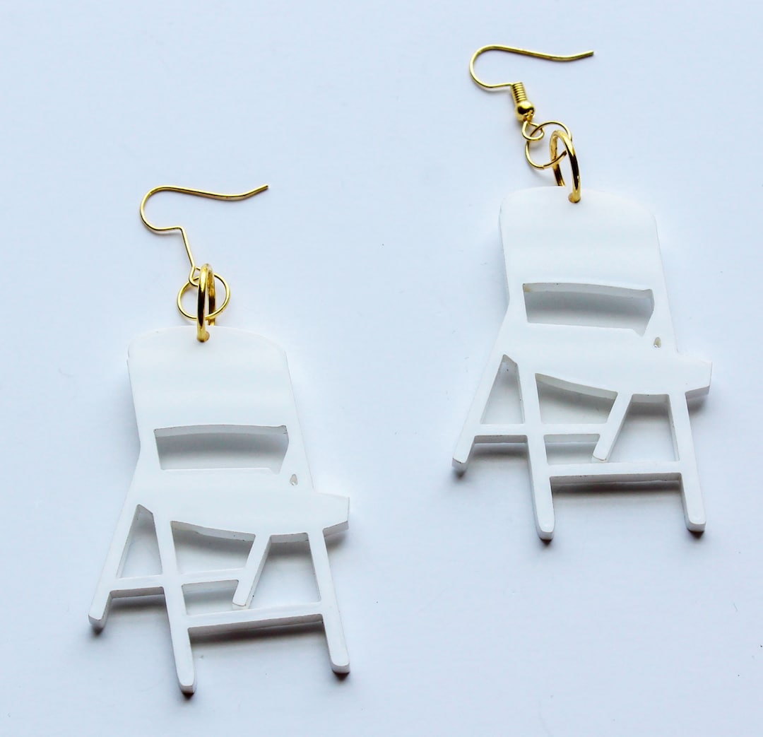 White Folding Chair Earrings, Alabama Slammer Earrings, Alabama Chair ...