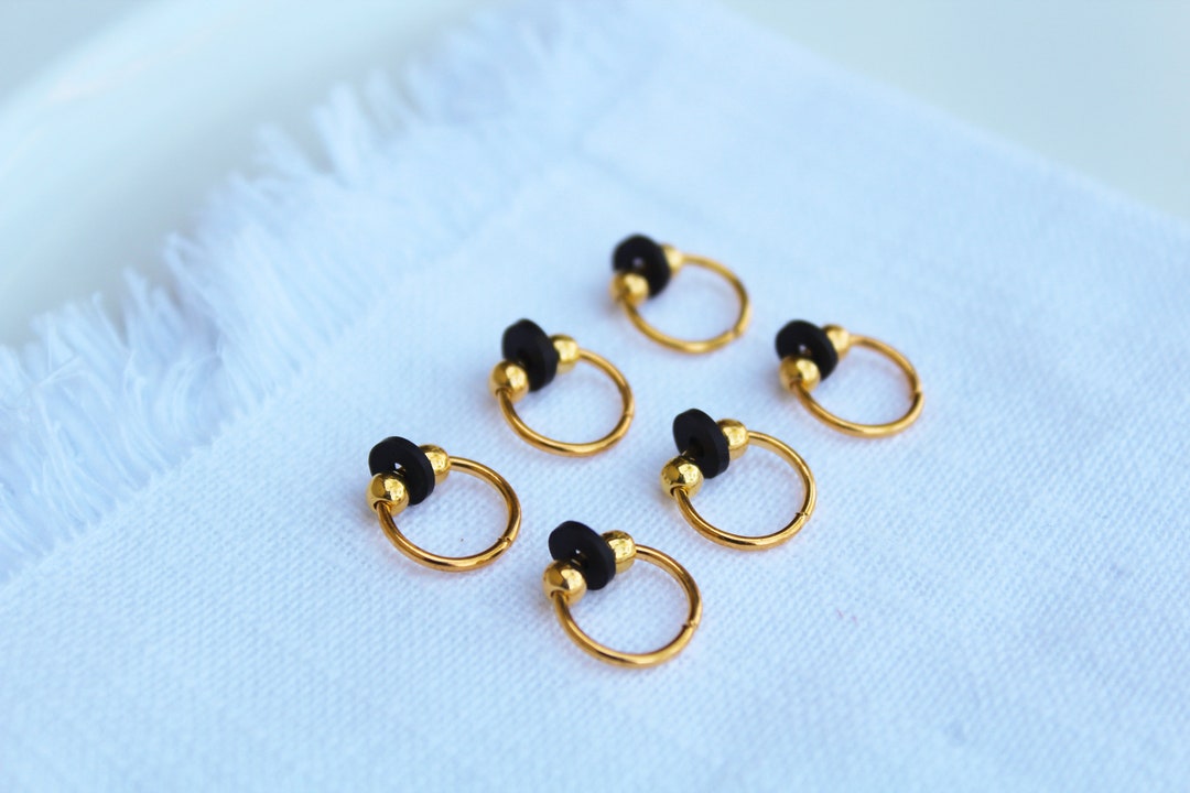 Black and Gold Loc Jewelry, Loc Sprinkles, Loc Candy, Set of 6, Loc ...