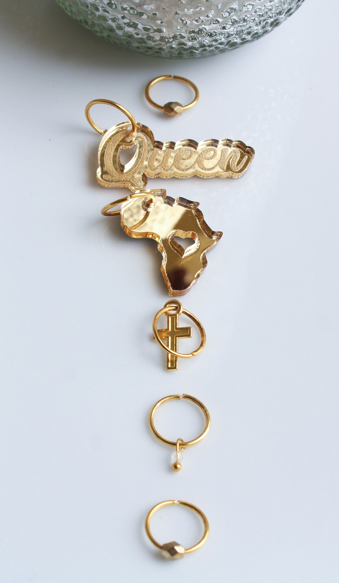 Melanin Queen Loc Jewelry, Loc Candy, Set of 6 Loc Charms, Loc ...