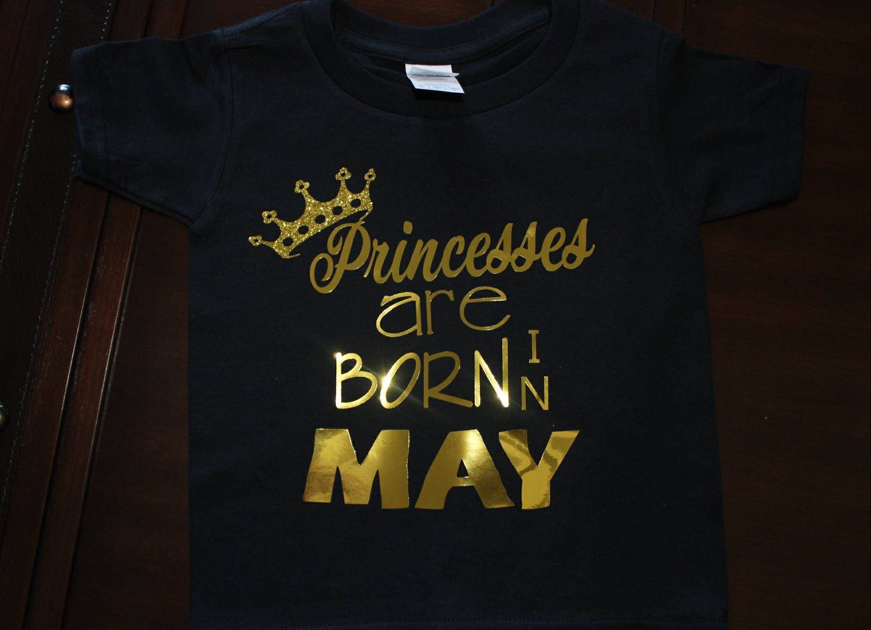 Princess Birthday Shirt Princesses are born in May Little | Etsy