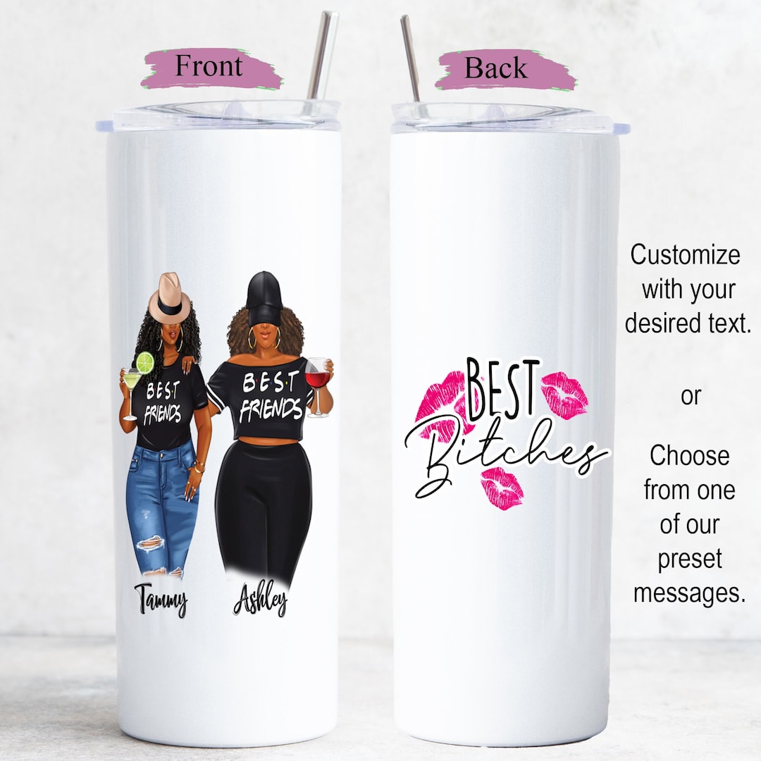 Best Friend Tumbler, Plus Size Girls, Customized Best Friend Gift ...